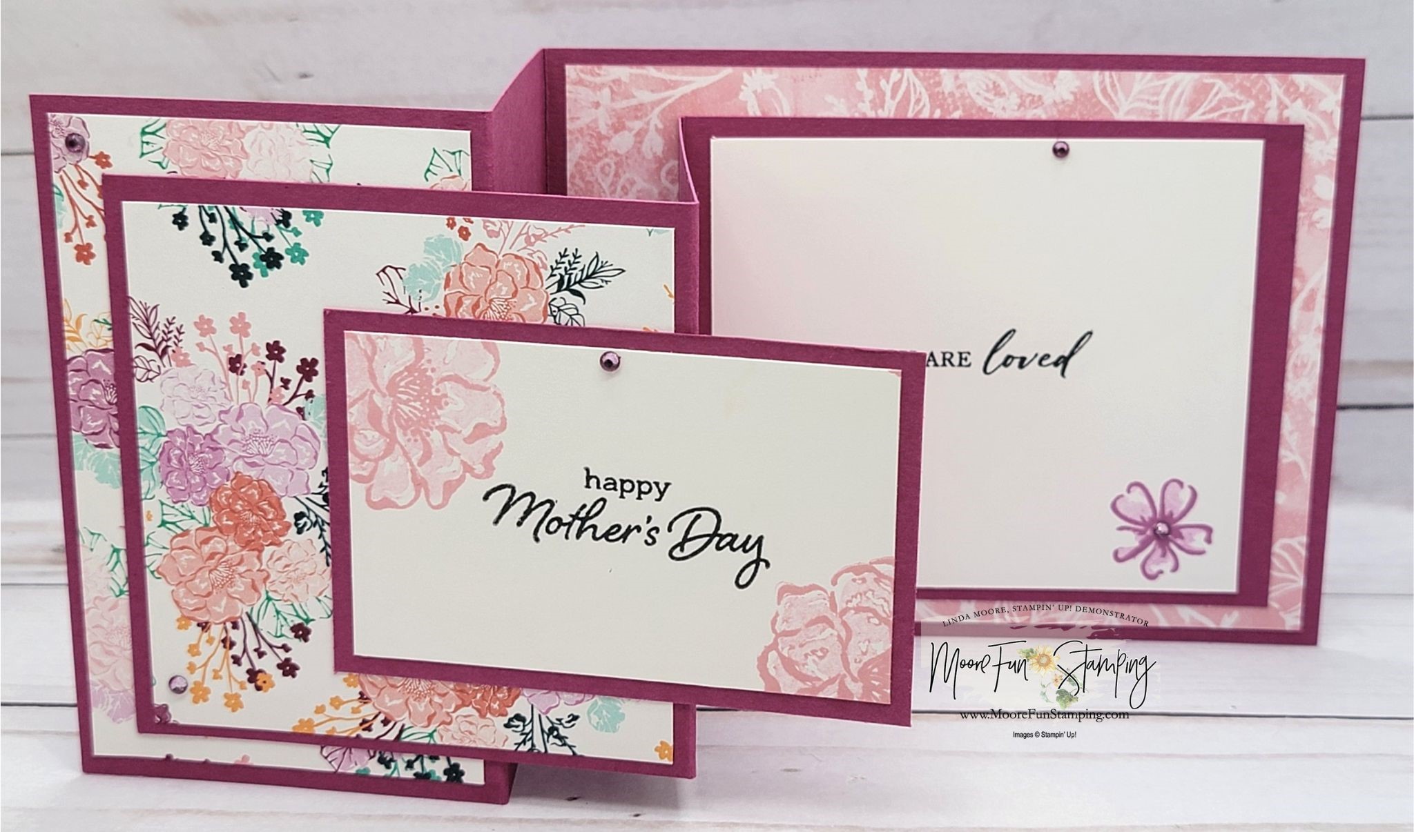 Double Z-Fold Mother's Day Card - MooreFunStamping.com - Linda Moore ...